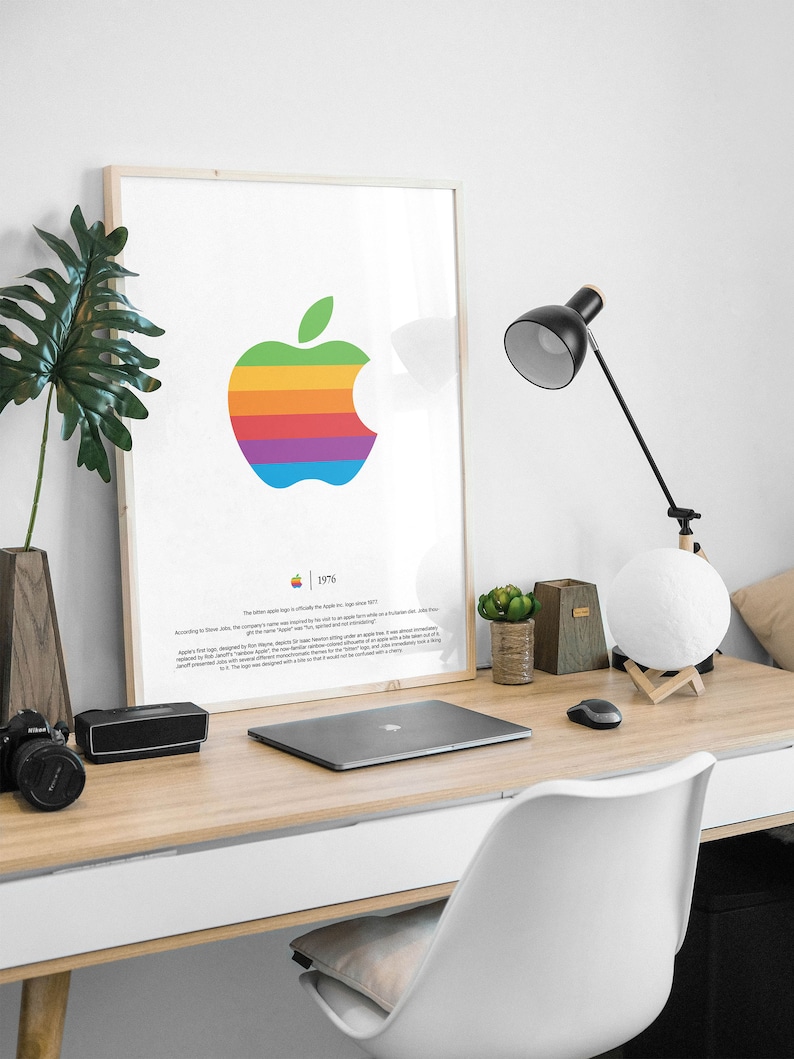 Apple 1976 Logo Poster. Apple Poster. Retro Apple Logo Poster. - Etsy