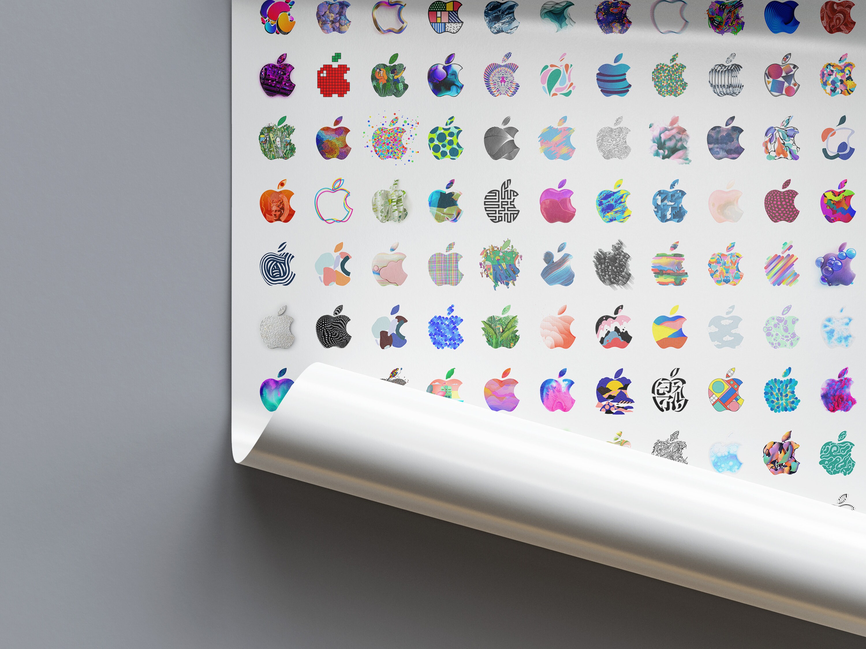 Apple Logo Poster. 180 Apple Event Logos Poster V1. Apple - Etsy