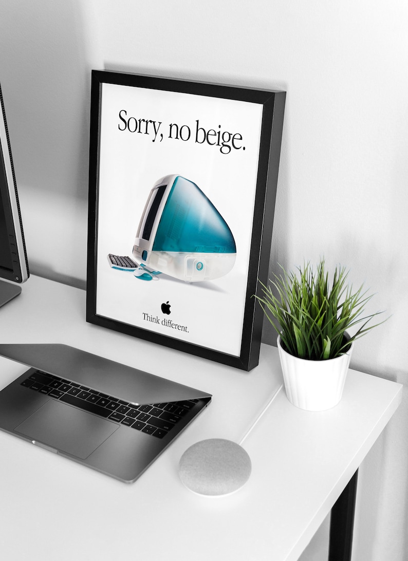Vintage Apple Imac G3 Poster: 'sorry, No Beige' Ad (digital Download ...