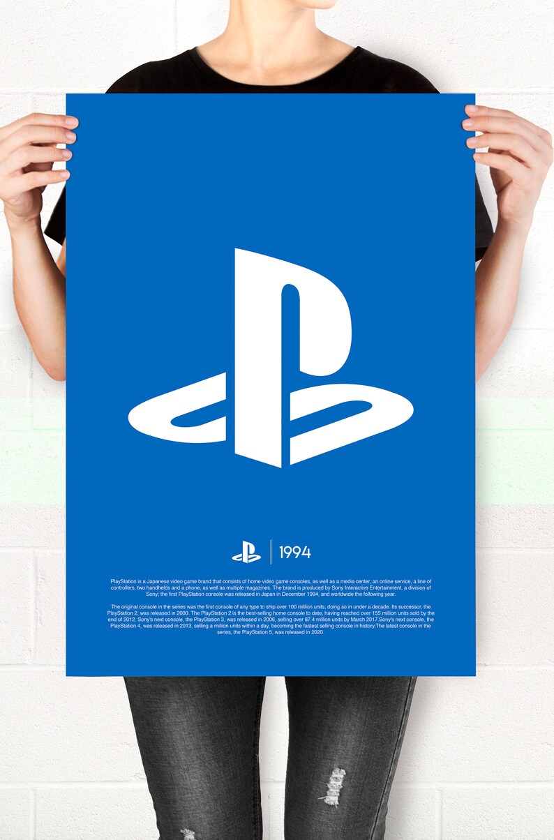 Playstation Logo Poster Playstation Printable Poster PS | Etsy