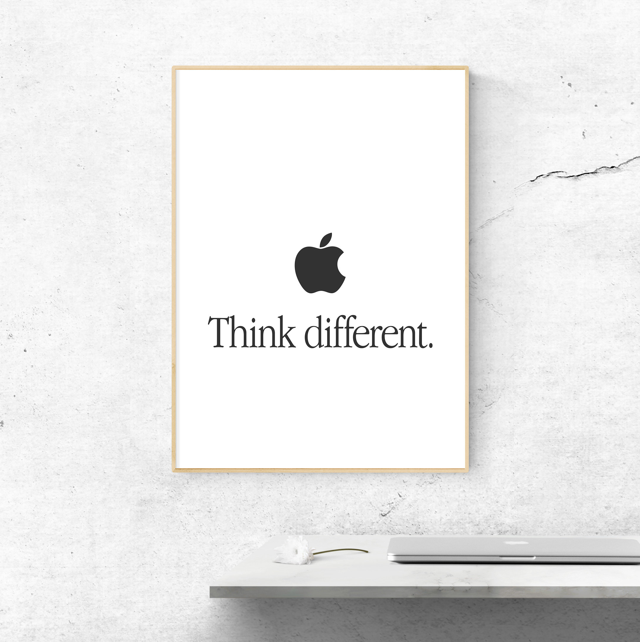 Apple Think Different Poster Set of 2. Printable Apple Logo | Etsy