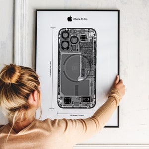 Apple iPhone 13 Pro X-ray Poster. iPhone Xray Printable Poster. Xray ...