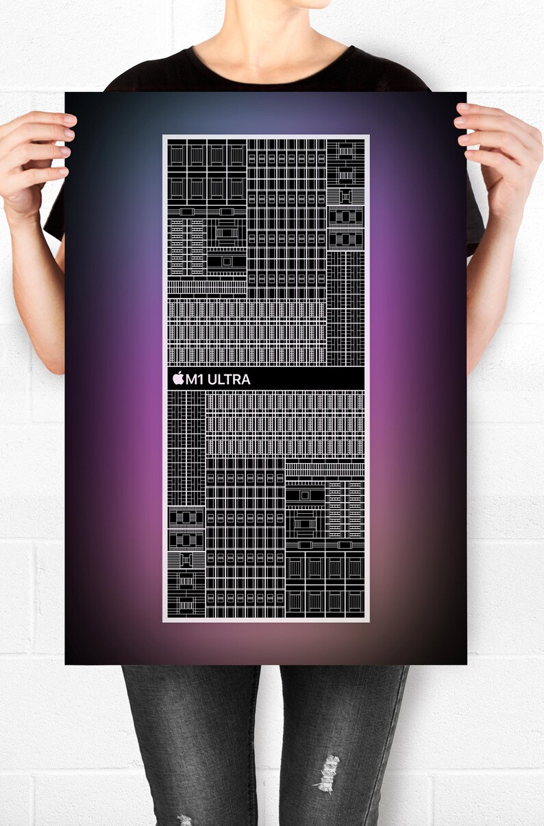 Apple M1 ULTRA Poster. Apple Silicon M1 ULTRA Chip Poster. - Etsy