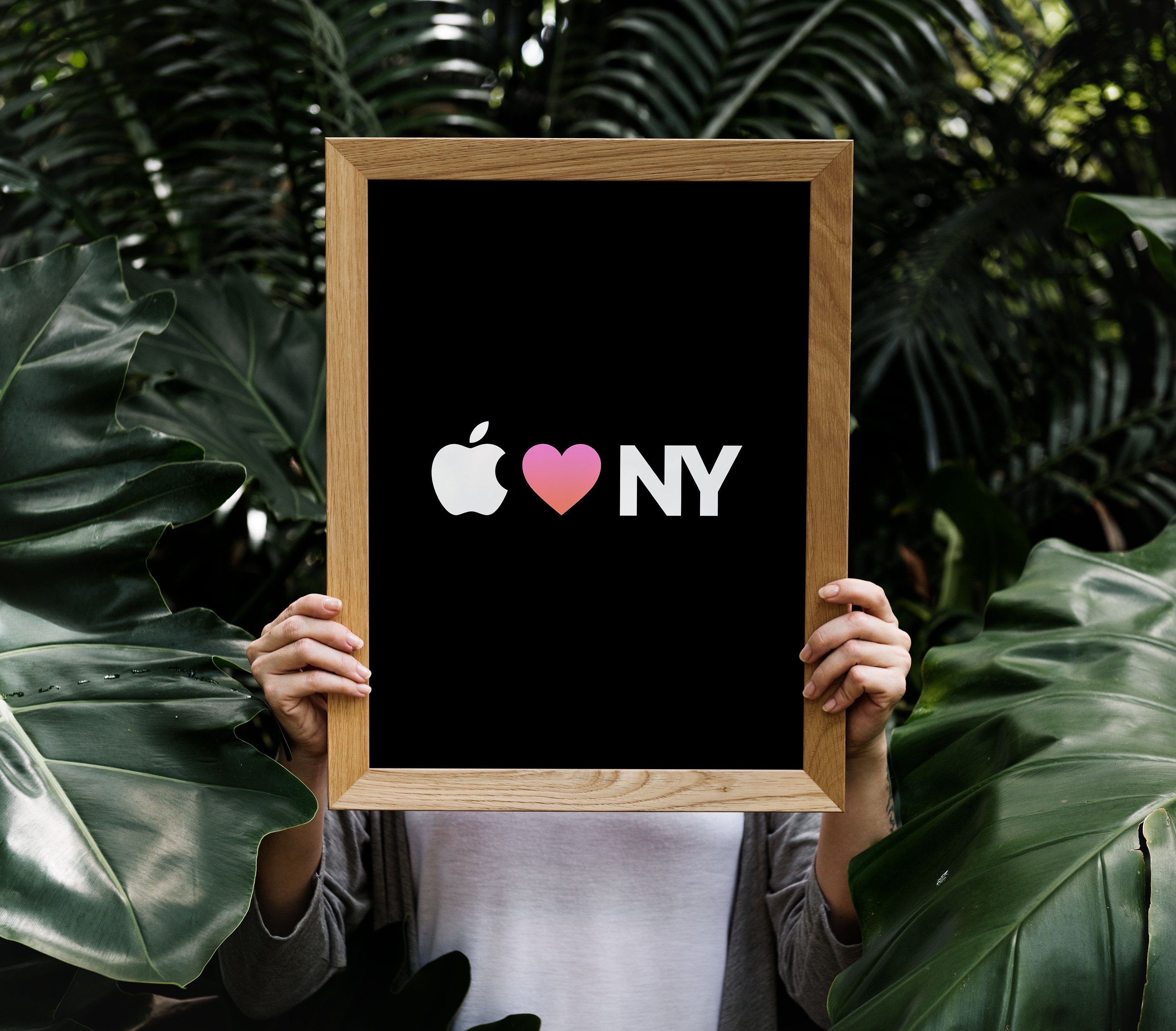 Apple Poster. Apple Logo Printable Poster. Apple Love NY - Etsy