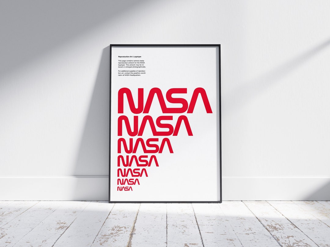 NASA Logo Poster. Printable NASA WORM Logo Poster. Printable Nasa Worm ...