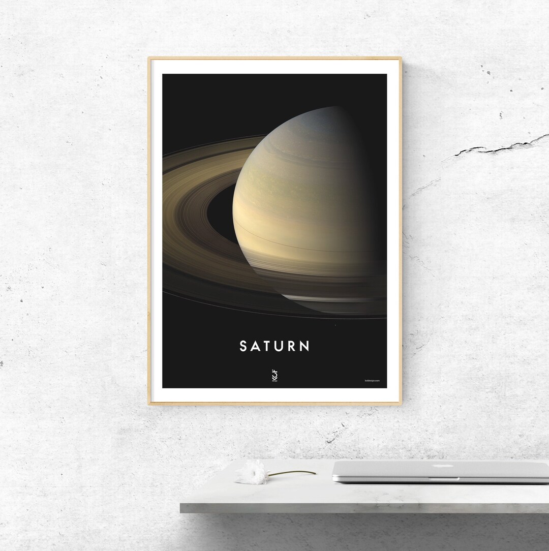 SATURN Wall Art, Ultra High Resolution Saturn Poster - 50cm X 70cm ...
