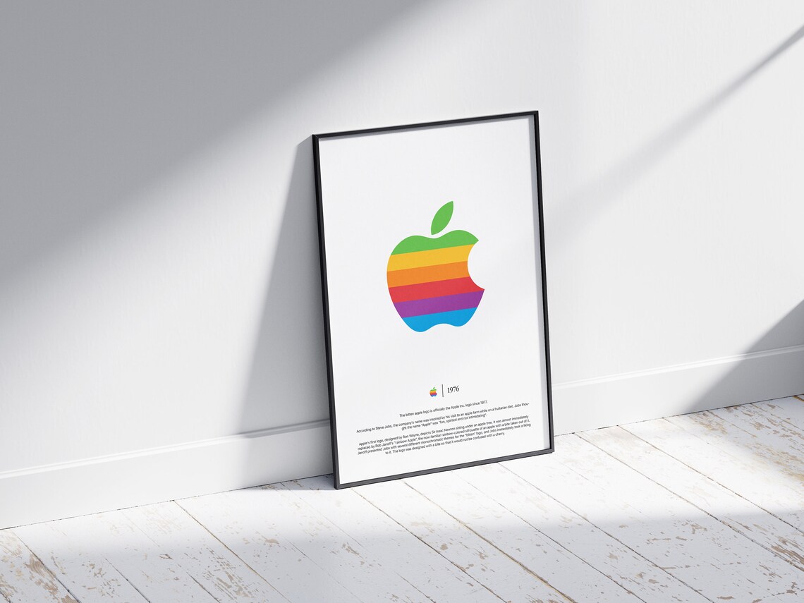 Apple 1976 Logo Poster. Apple Poster. Retro Apple Logo Poster. - Etsy ...
