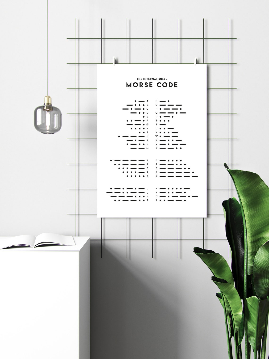 Morse Code Poster Morse Code Print Typographic Art Wall | Etsy