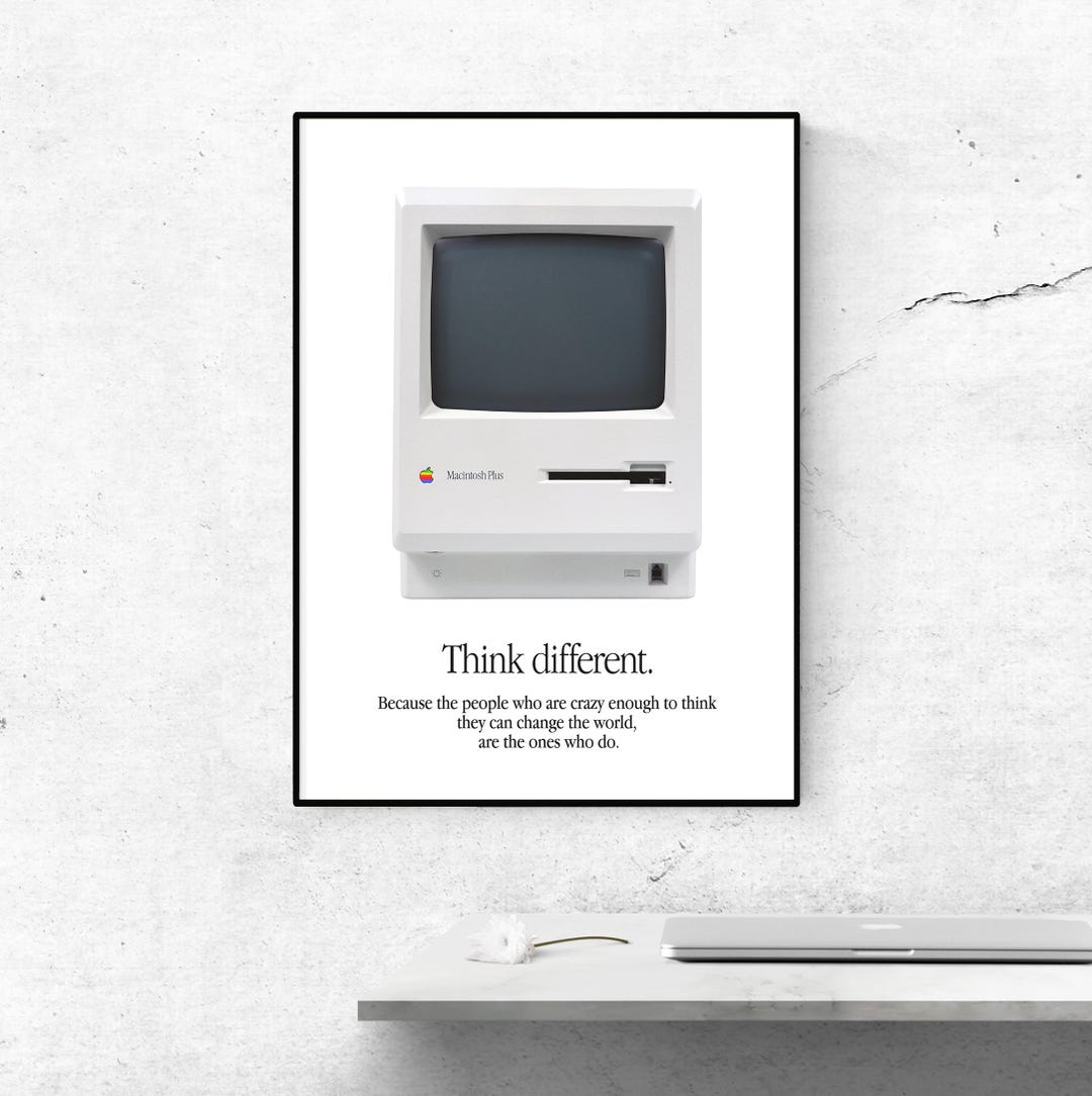 Retro Macintosh "think Different" Poster – Vintage Computer Art ...
