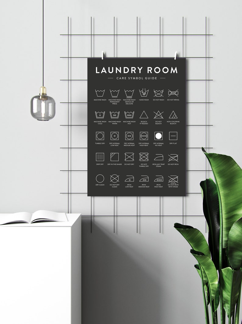 Laundry Sign Poster Laundry Sign Printable Laundry Decor | Etsy