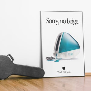Vintage Apple Imac G3 Poster: 'sorry, No Beige' Ad (digital Download ...