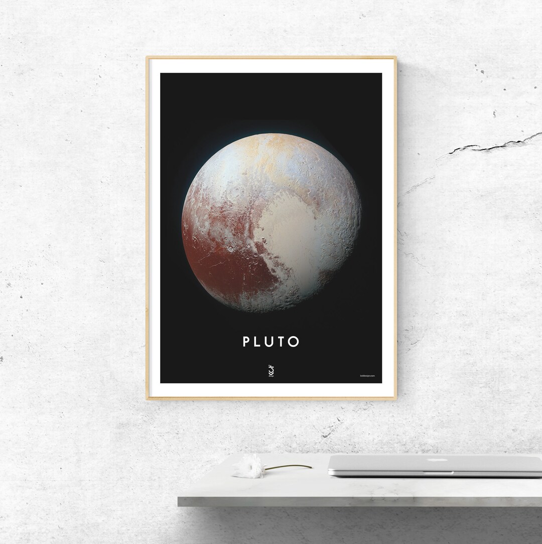 Pluto Poster: Minimalist Space Photo Print (digital Download) - Etsy