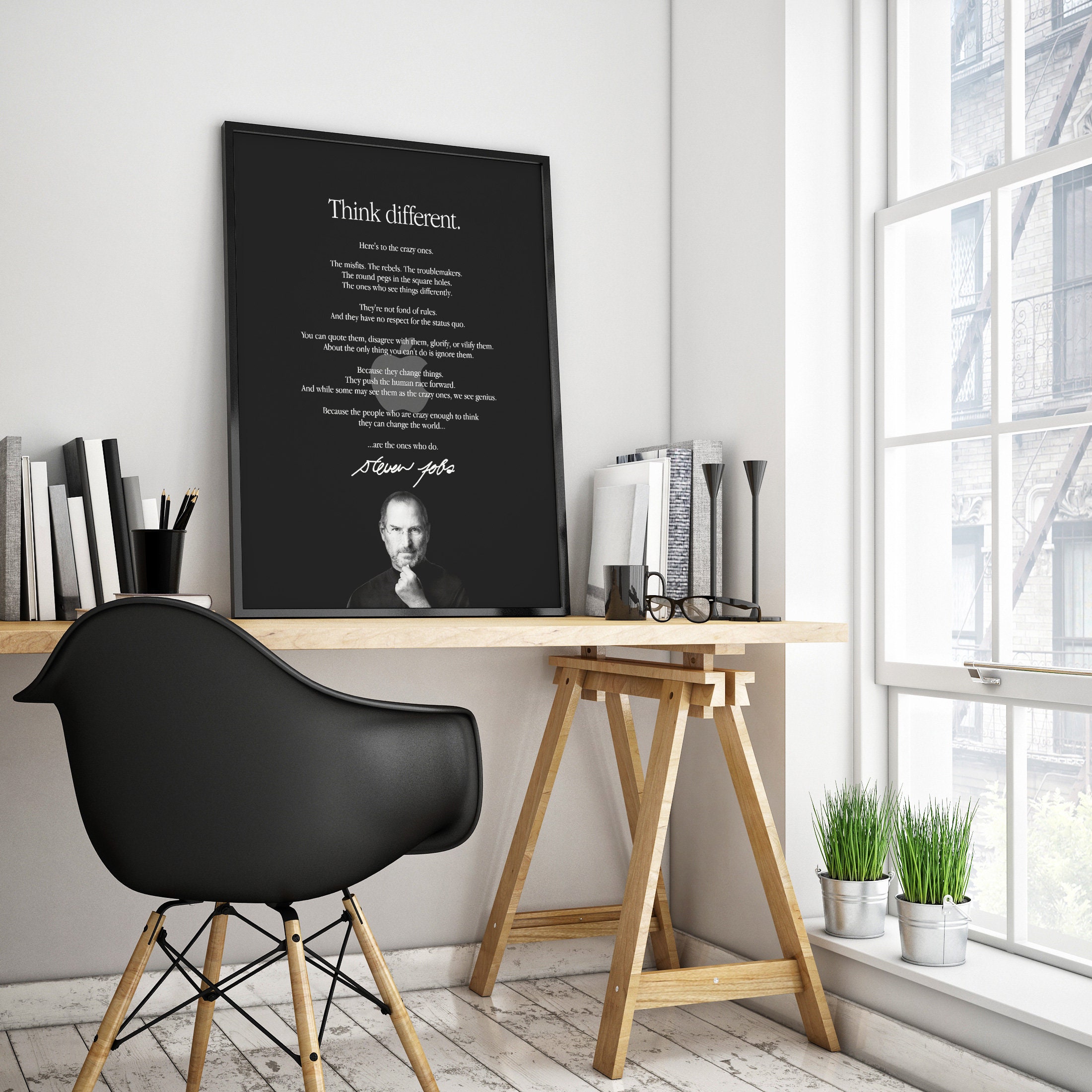 Apple Think Different Poster. Apple Logo Poster. Steve Jobs - Etsy
