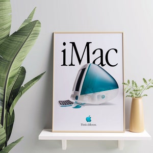 Apple Imac G3 Poster Print. Classic Apple Imac Poster. Vintage Apple ...