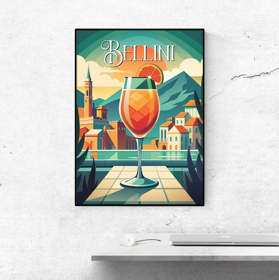 Art Deco Bellini Cocktail Poster – Vintage Style Digital Print - Etsy