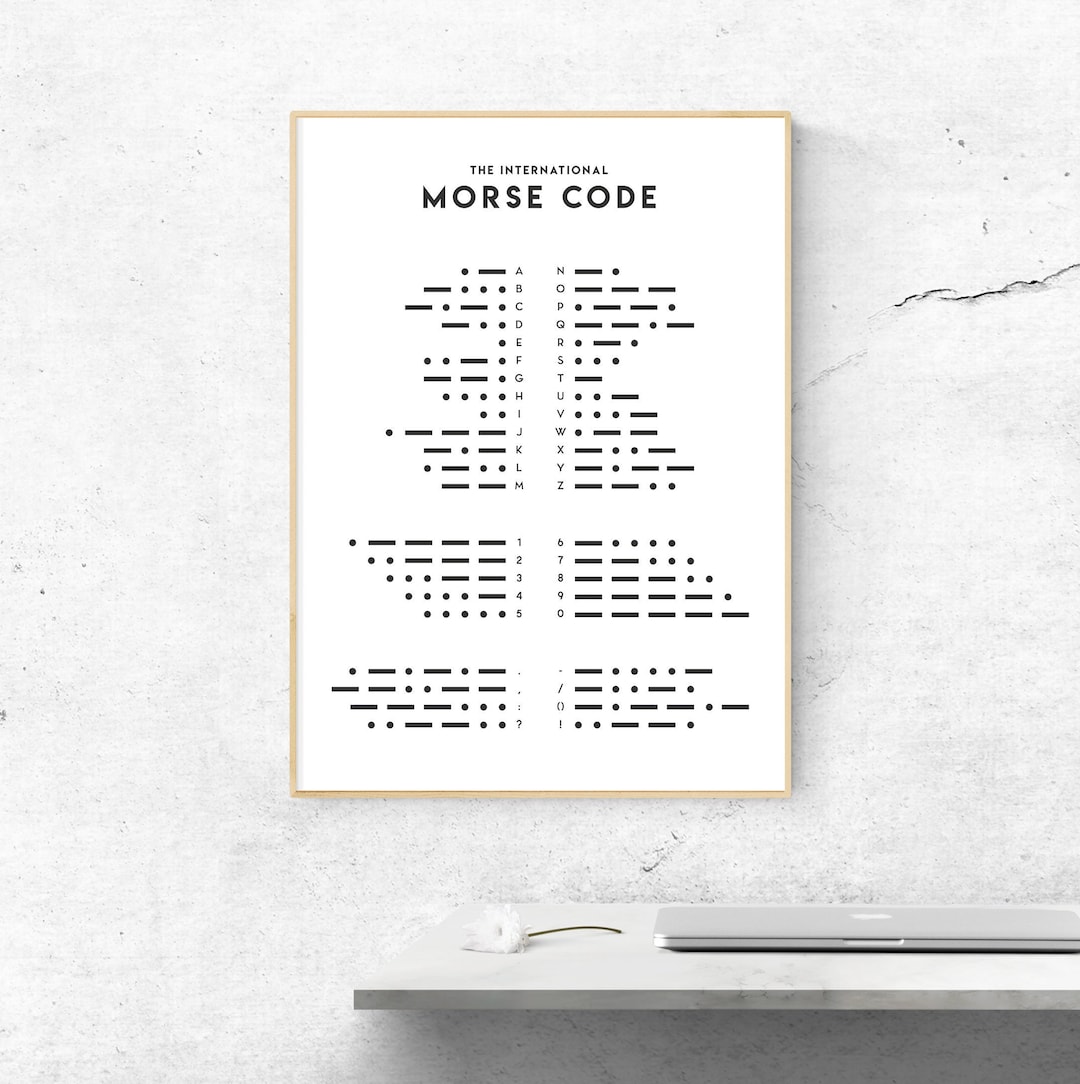 Morse Code Poster. International Morse Code Poster. Typographic Art ...