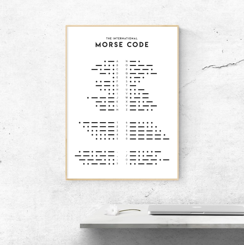 Morse Code Poster. International Morse Code Poster. - Etsy Canada