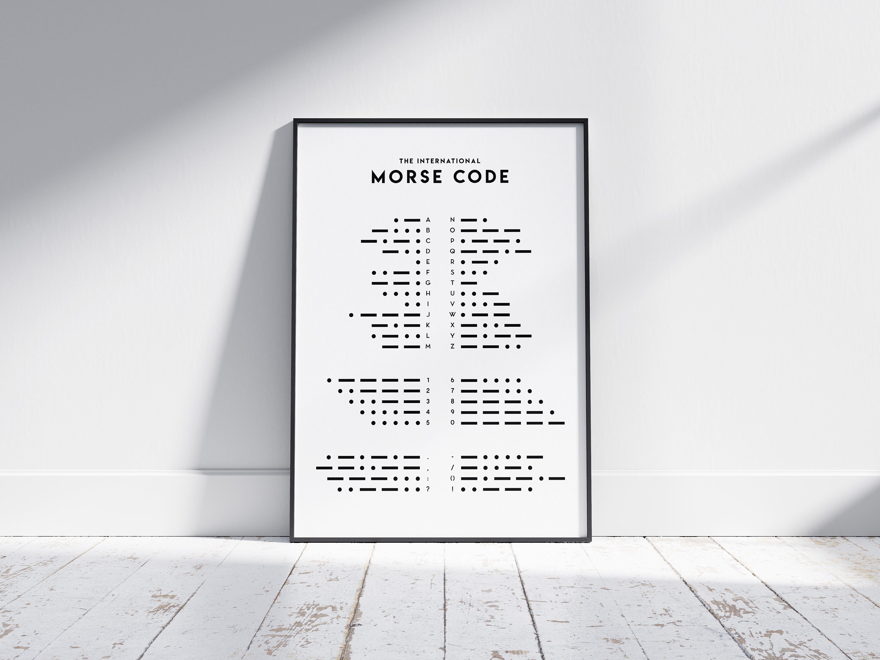 Morse Code Poster. International Morse Code Poster. - Etsy Canada