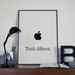Apple Think Different Poster: Minimalist Office Decor (digital Download ...