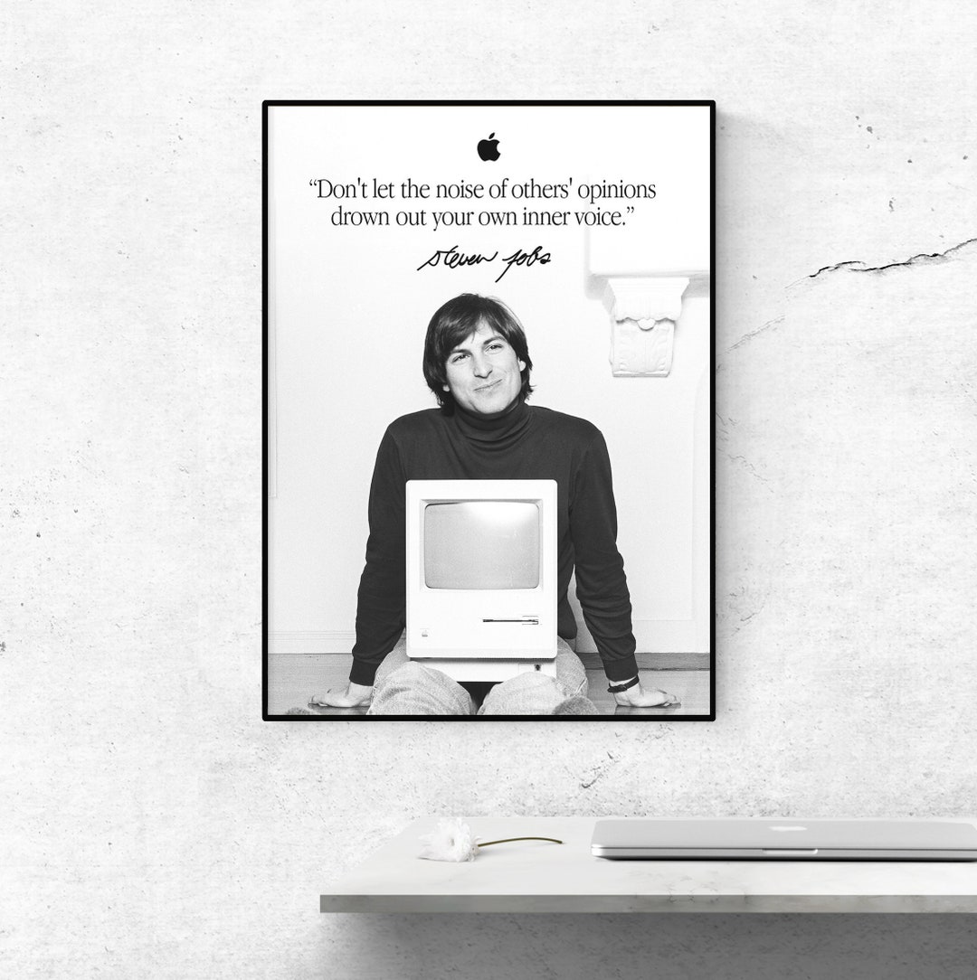 Vintage Steve Jobs Quote Poster: Inspirational Office Decor (digital ...