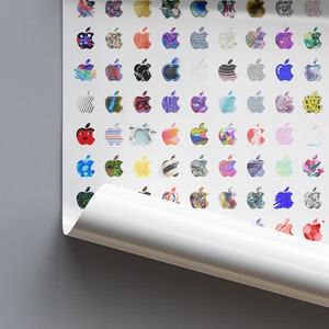Apple Event Logos Poster: Rainbow Decor for Apple Setups (digital ...