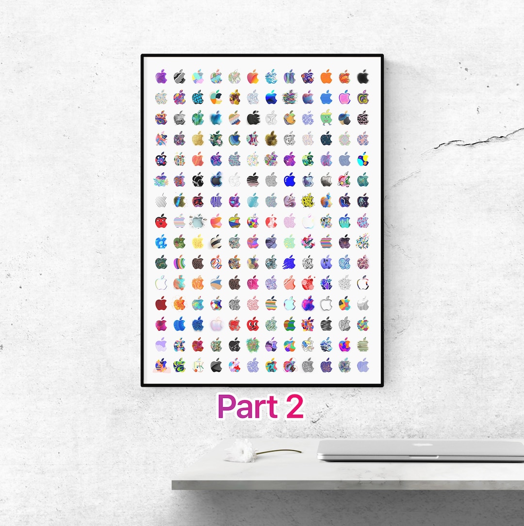 Apple Event Logos Poster: Rainbow Decor for Apple Setups (digital ...