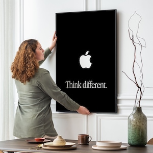 Apple Think Different Poster. Printable Apple Logo Poster. Think ...