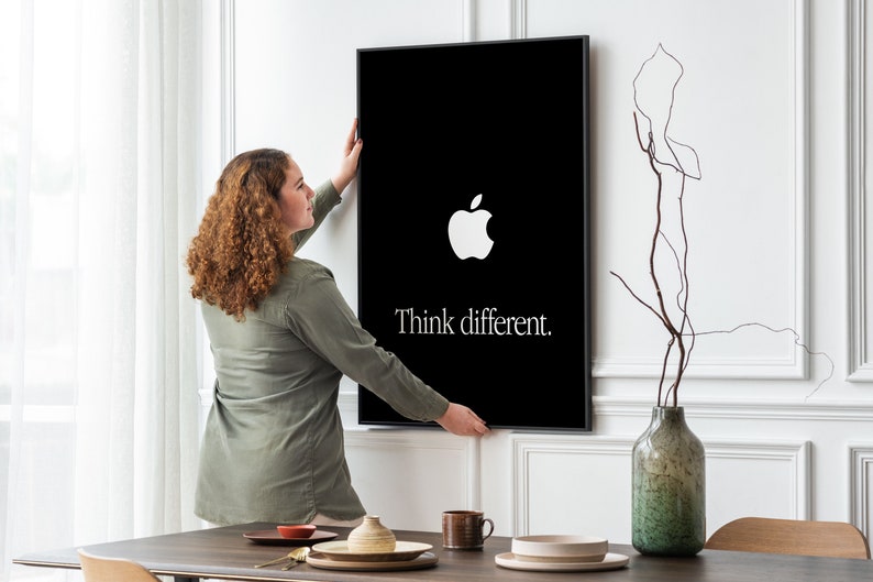 Apple Think Different Poster. Printable Apple Logo Poster. - Etsy Canada