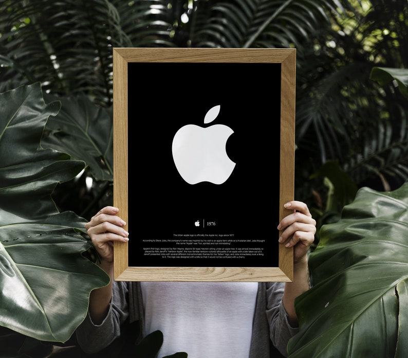 Apple Logo Poster: Black Typography Print (digital Download) - Etsy