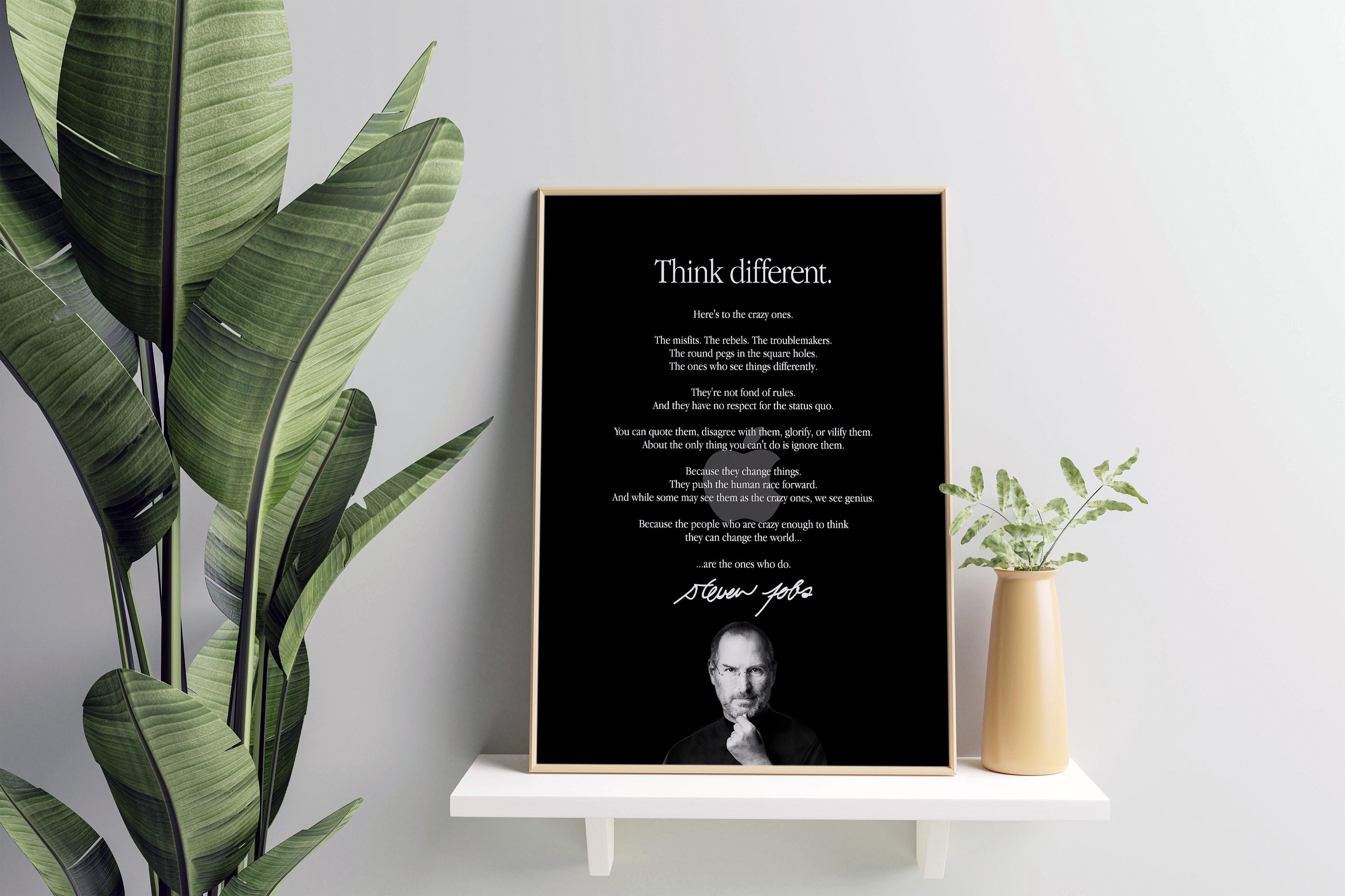Apple Think Different Poster. Apple Logo Poster. Steve Jobs - Etsy