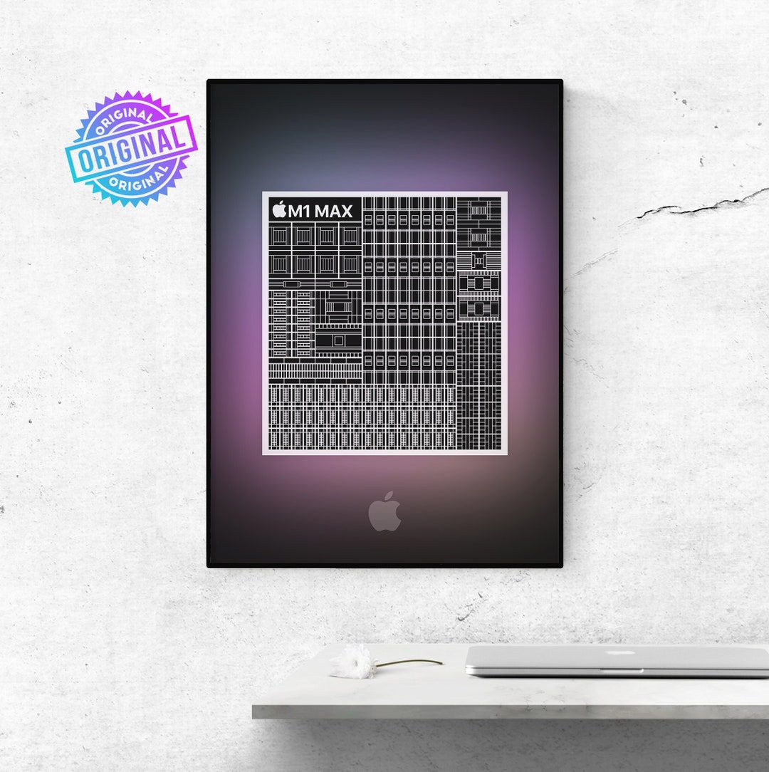 Apple M1 MAX Poster. Apple Silicon M1 MAX Chip Poster. Apple Poster ...