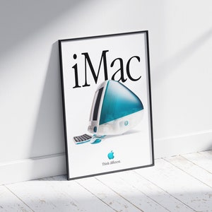 Apple Imac G3 Poster Print. Classic Apple Imac Poster. Vintage Apple ...
