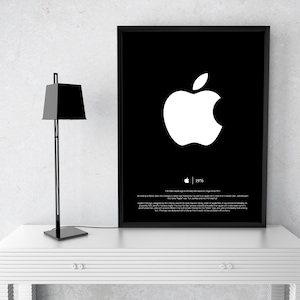 Apple Logo Poster: Black Typography Print (digital Download) - Etsy
