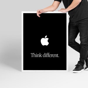 Apple Think Different Poster. Printable Apple Logo Poster. Think ...