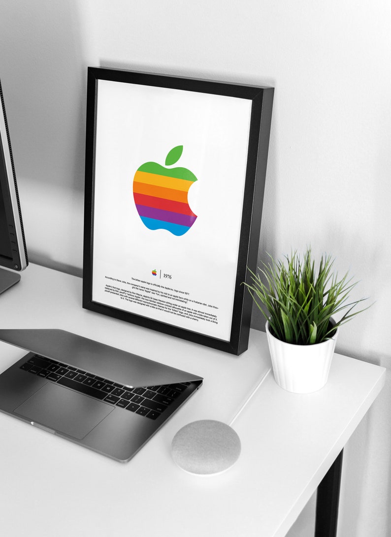 Apple 1976 Logo Poster. Apple Poster. Retro Apple Logo Poster. - Etsy