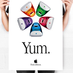 Vintage Imac 'YUM' Poster: Retro Apple G3 Flavors (digital Download) - Etsy
