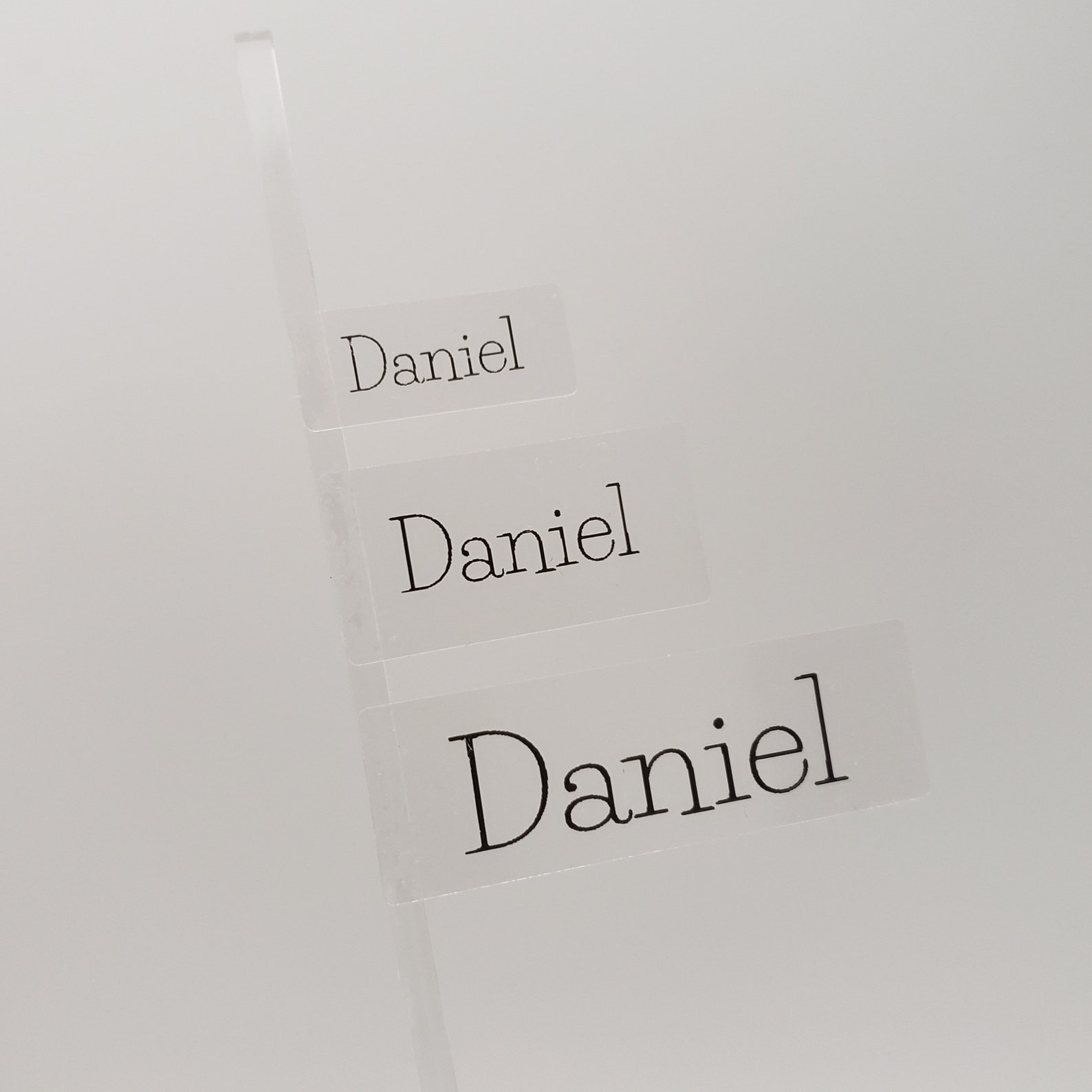 CLEAR Name Stickers for Kids Personalized Waterproof Name - Etsy