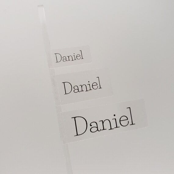 CLEAR Name Stickers for Kids Personalized Waterproof Name | Etsy