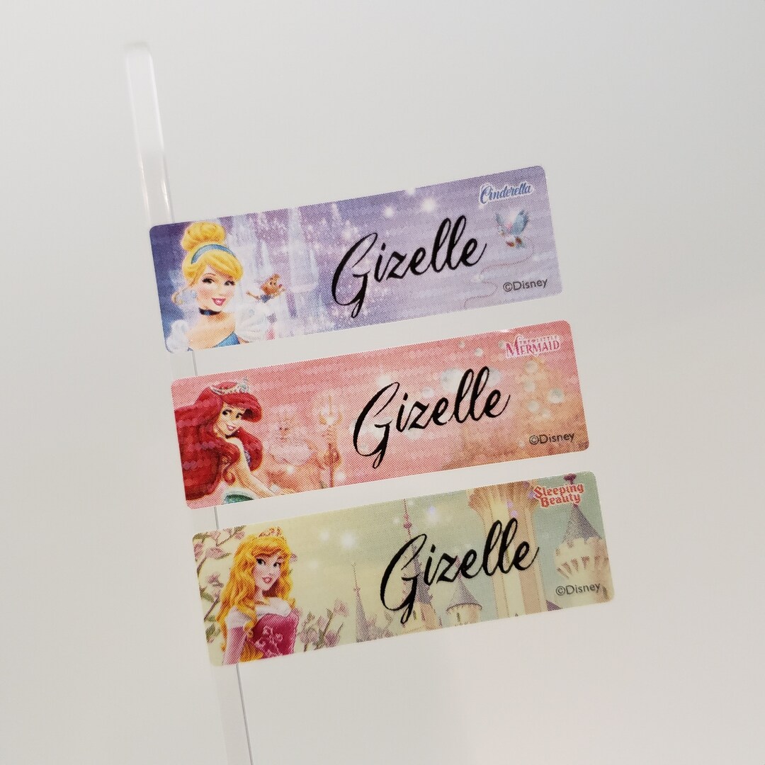PRINCESS | Name Stickers for Kids, Personalized Waterproof Name Labels ...