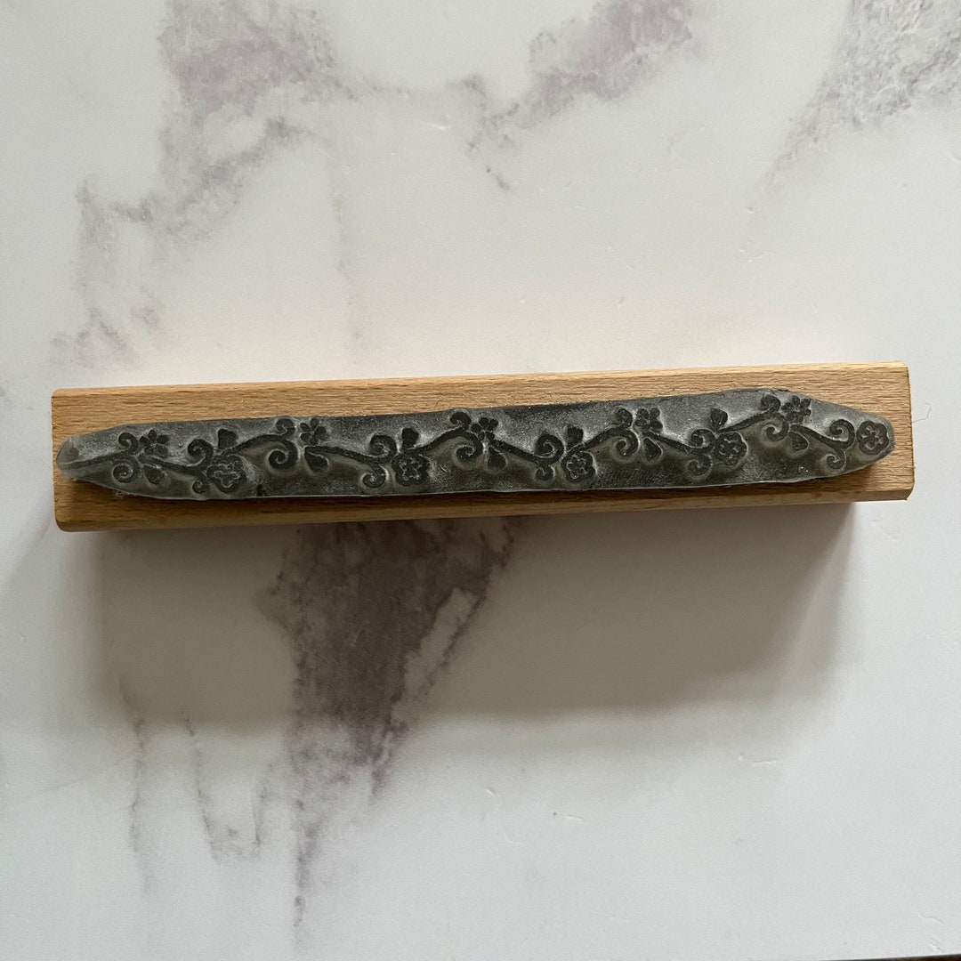 Pretty Flower Border 2 - Decorative Stamp - Ink Stamp - Rubber Stamp - Etsy