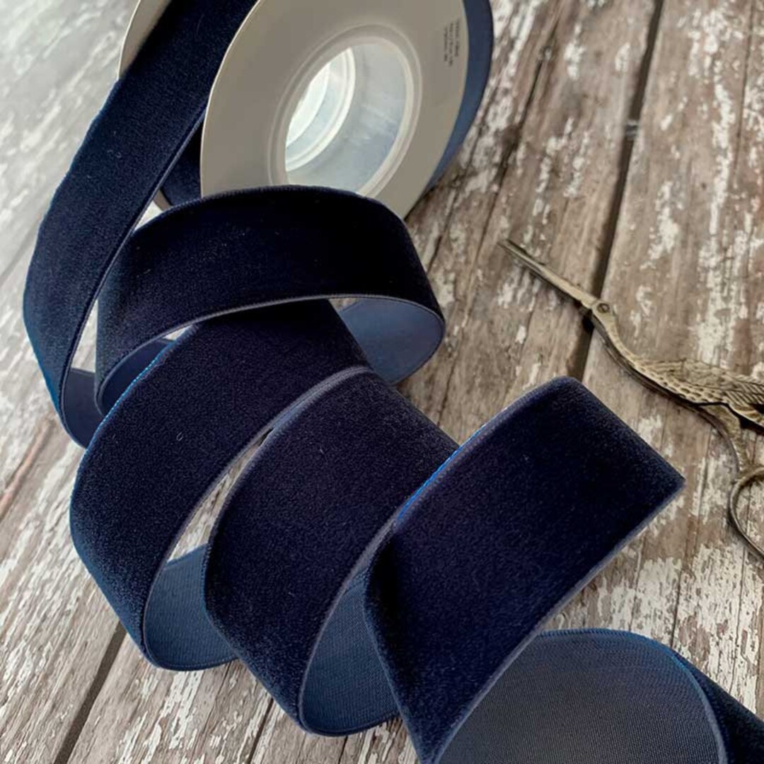 Navy Blue Velvet Ribbon 3 Meter Roll Luxury Navy Blue Velvet Ribbon ...
