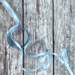 Bluebird Satin Ribbon | Sky Blue Satin Ribbon Available in Various ...