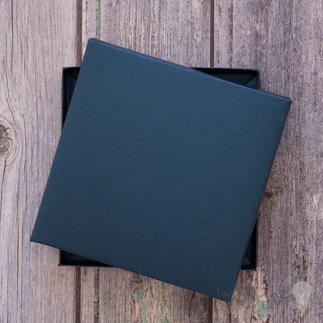 Square Card Box Pearlised Navy | Greetings Card Boxes | Invitation Box ...