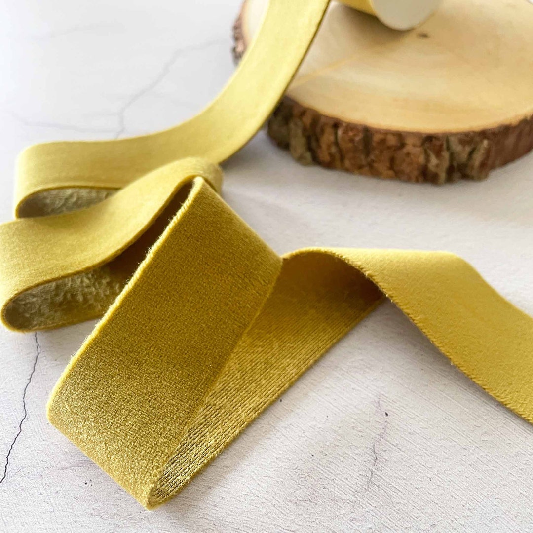 Deluxe Gold Velvet Ribbon Soft Velvet Ribbon in a Mustard Yellow Colour ...