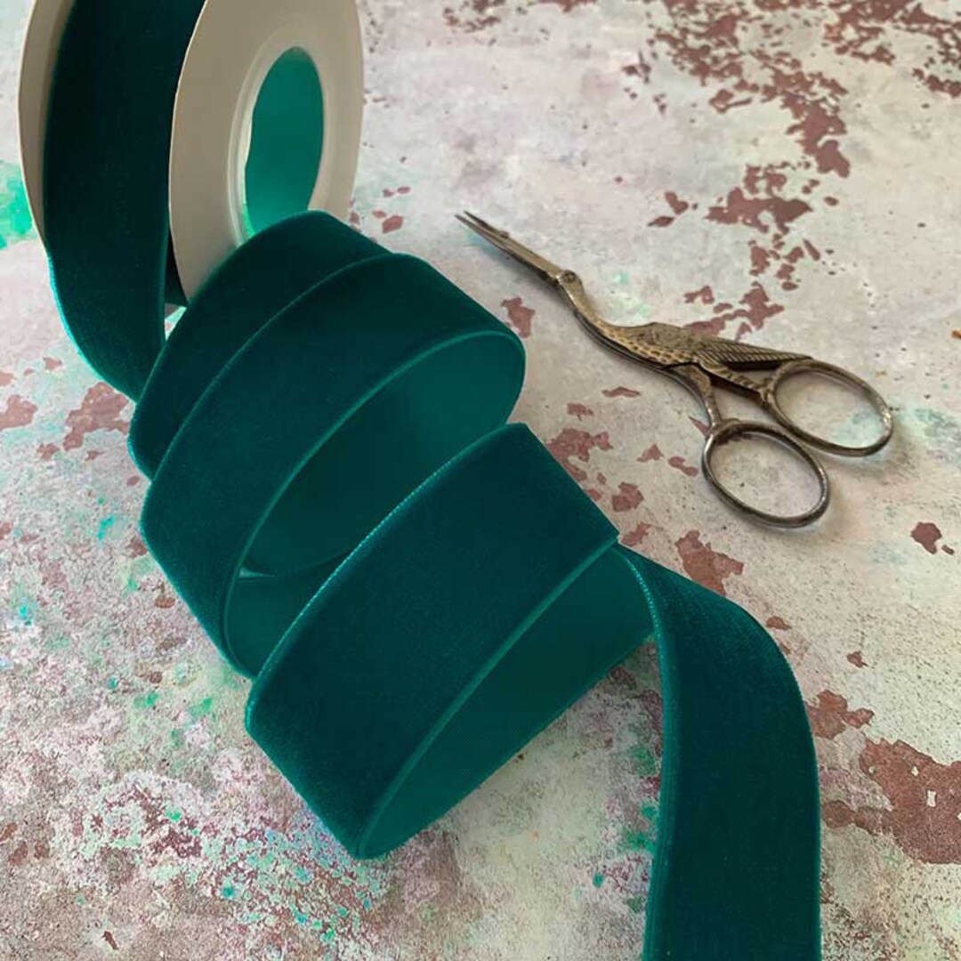 Teal Velvet Ribbon 3 Meter Roll Beautiful Velvet Ribbon Available in ...
