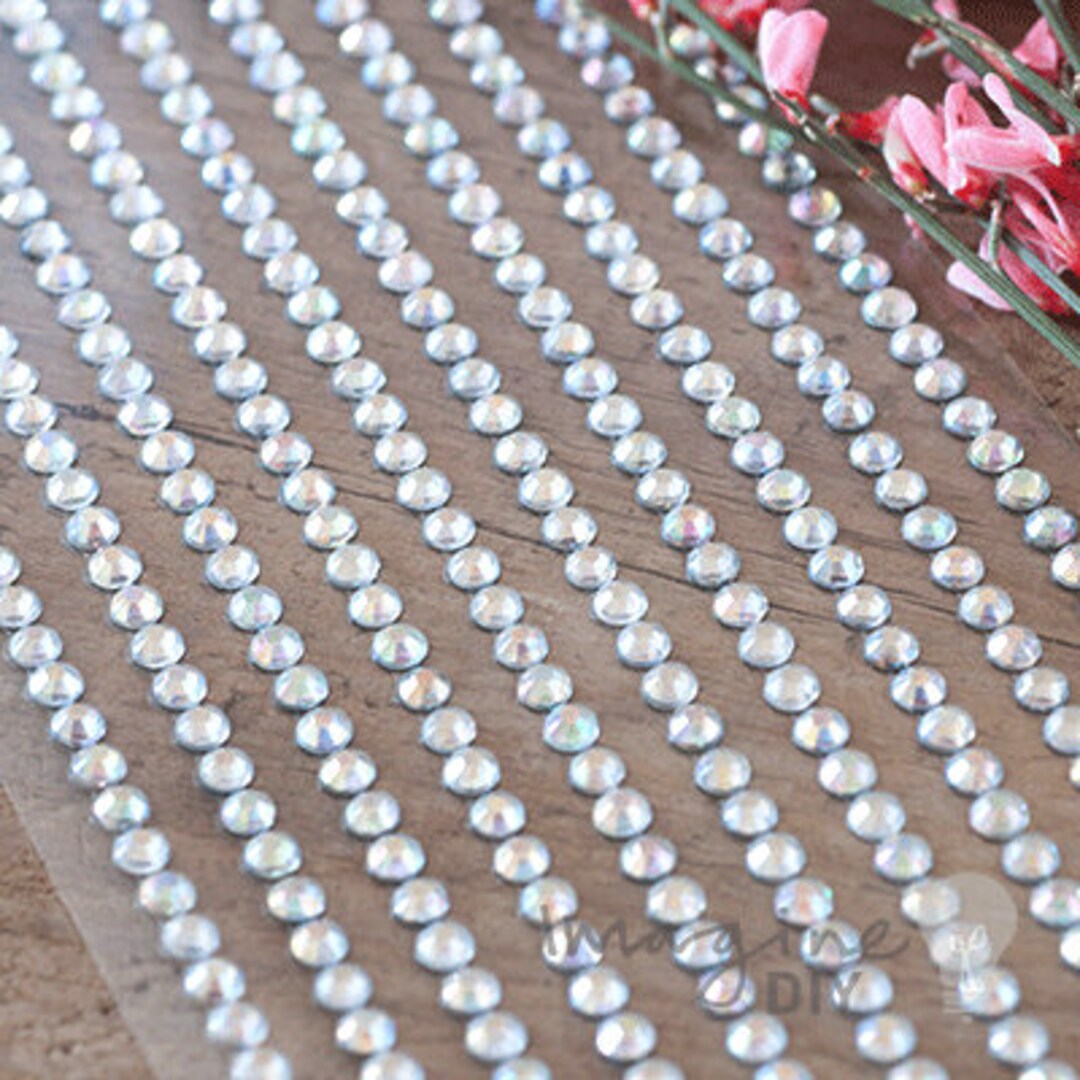 4mm Adhesive Crystal Rows Stick on Crystal Rows Rhinestone - Etsy