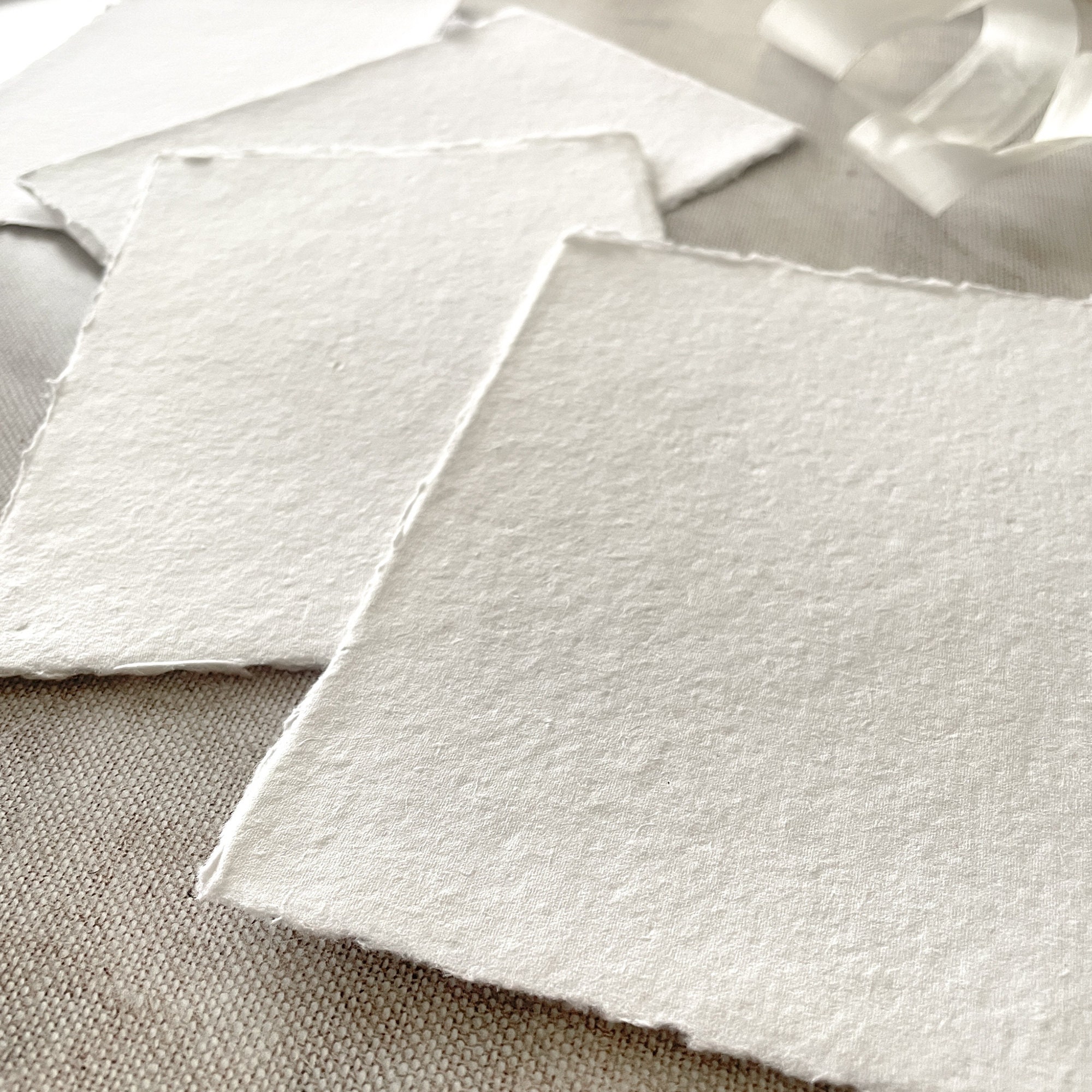 A4 Handmade Paper in Premium White. PACK OF 5 SHEETS. Recycled - Etsy
