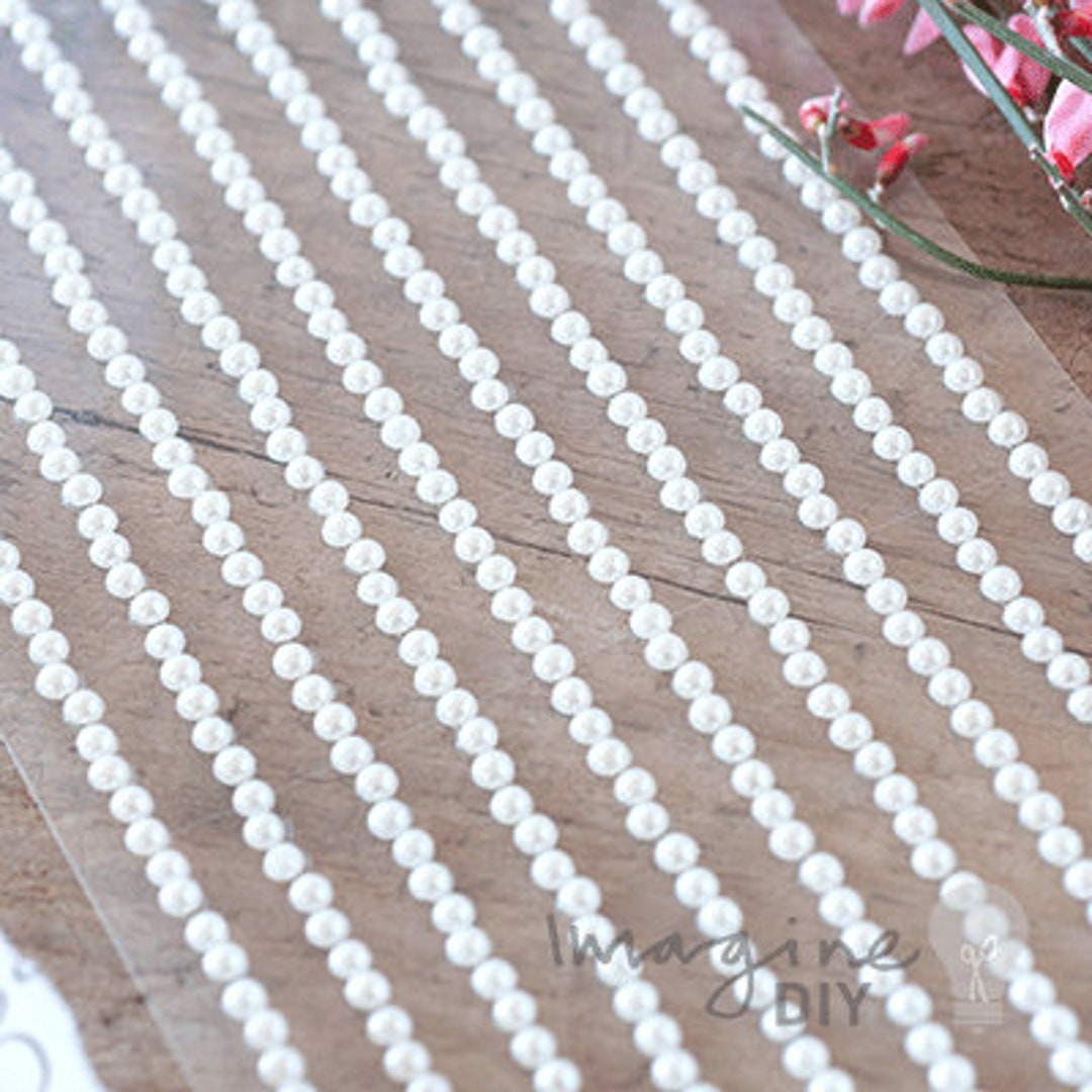 3mm Self Adhesive Pearl Rows | Stick on Pearl Rows | Pearl Stickers ...