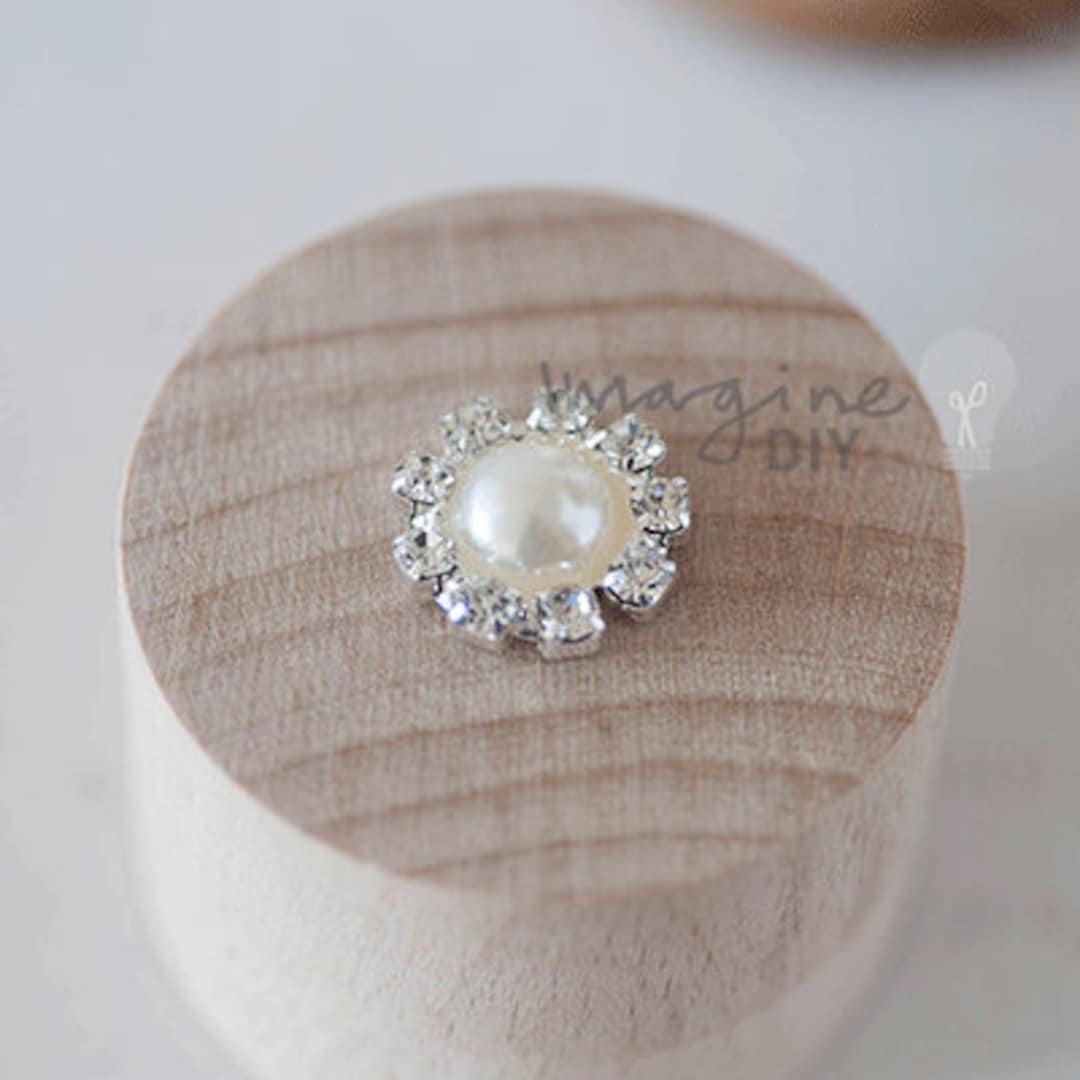 Small Pearl and Crystal Round | PACK OF 5 | Little Pearl & Crystal ...