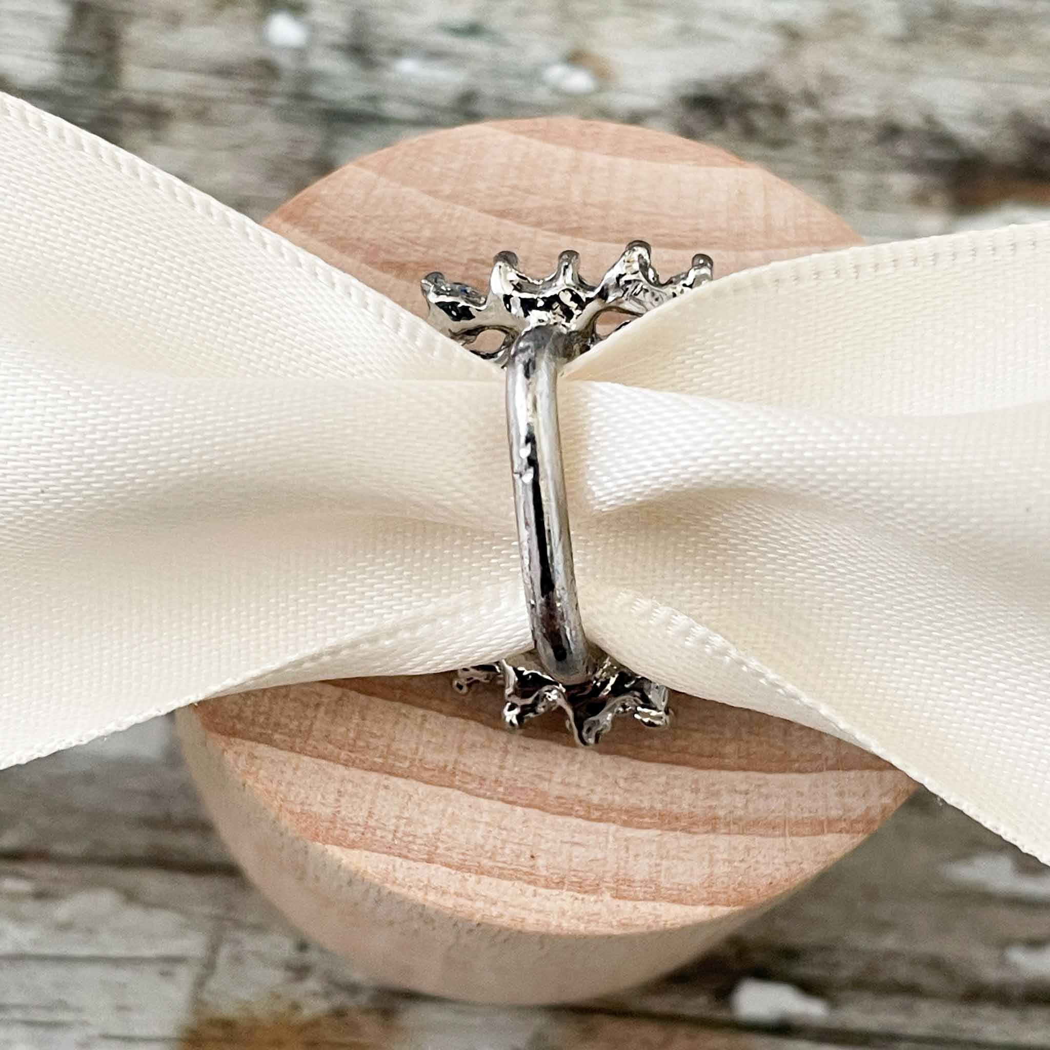 Pearl and Crystal Heart Ribbon Sliders | PACK OF 5 | Small Pearl and ...